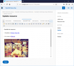Turn your web map description into map reference | NextGIS
