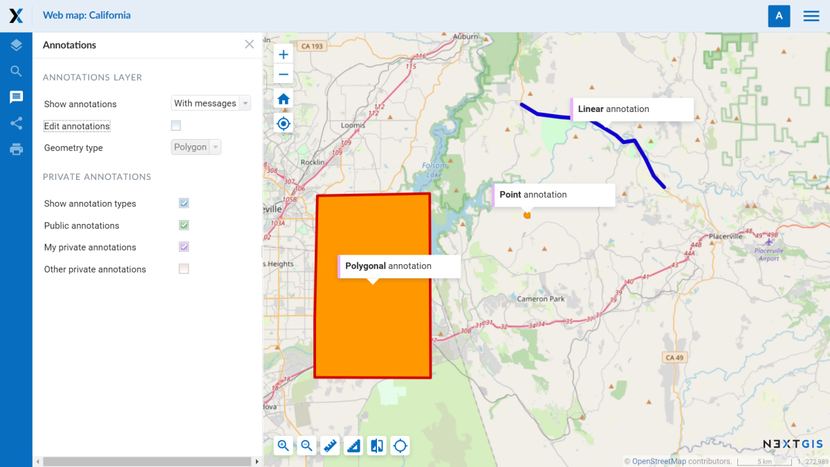 Legend for maps, flexible data management, updated description editor ...